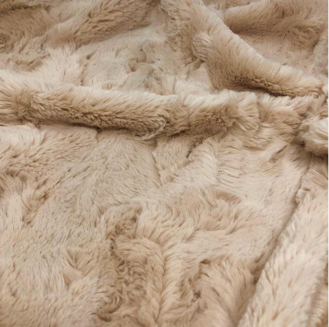 Beige Latte Faux Fur Fabric Rabbit Animal Faux Fur Soft Cuddly Furry ...