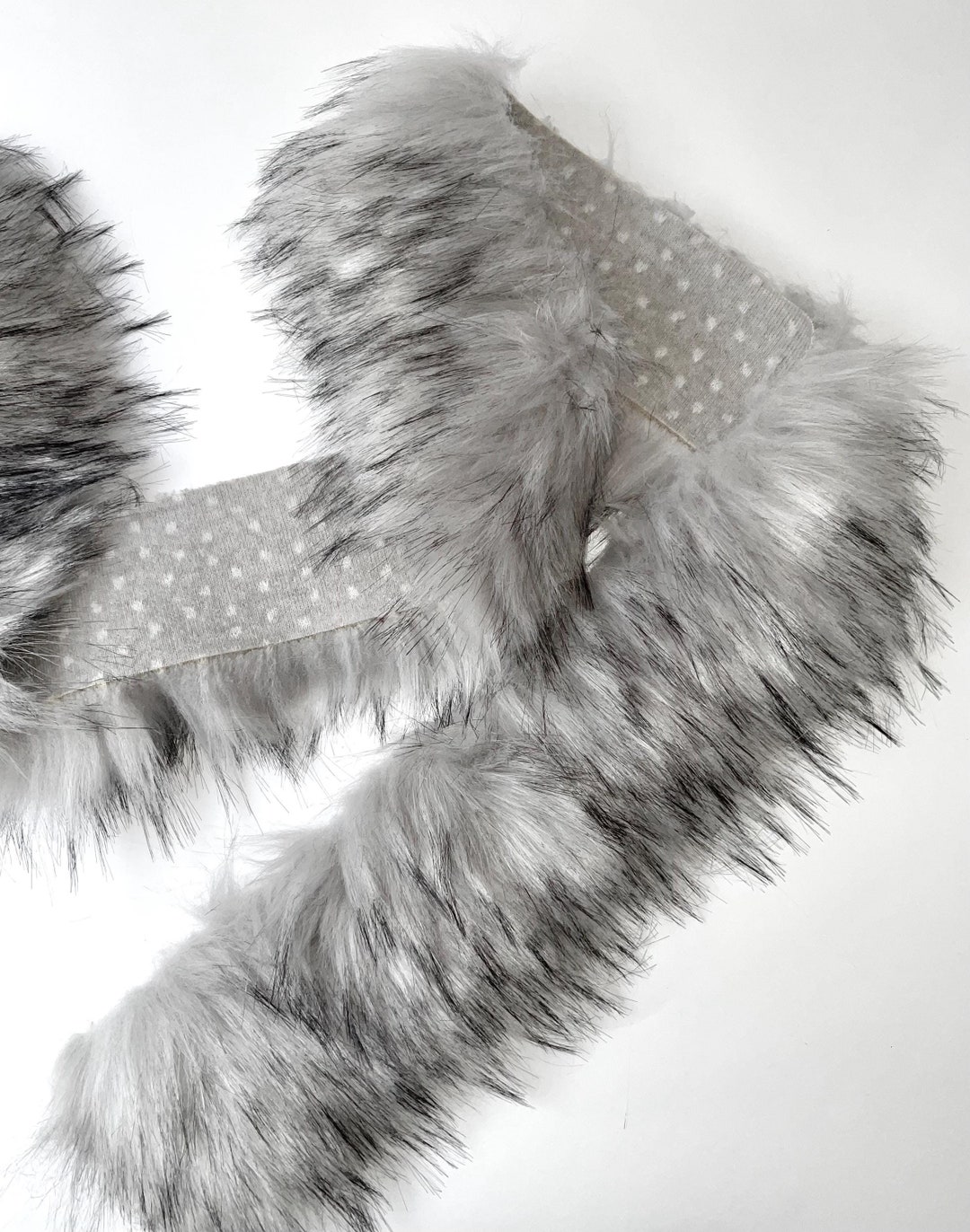 Grey Faux Fur Trim, Crafting Luxury Fake Fur, 3" Luxury Soft Animal Fur ...