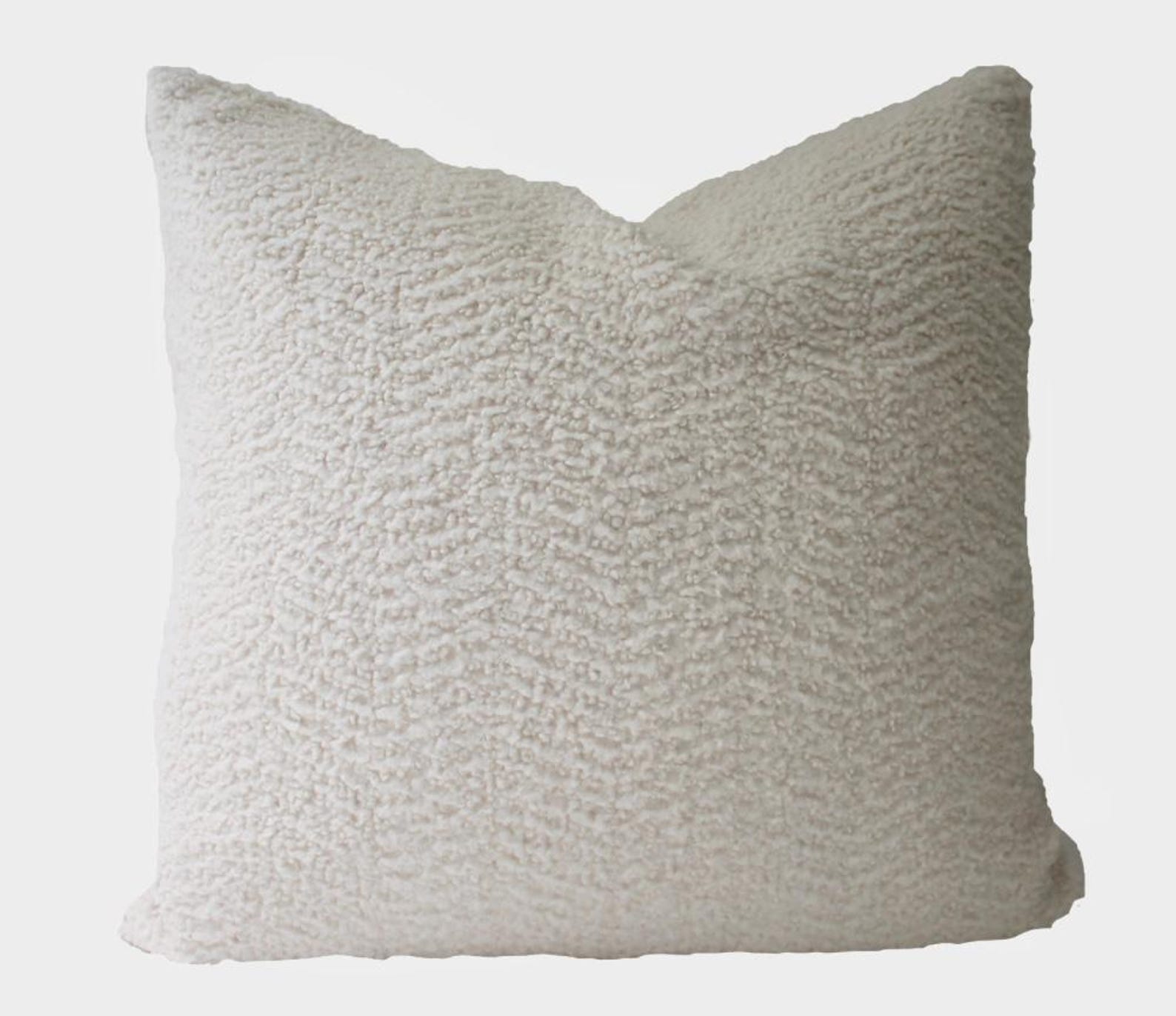 White Cream Boucle Fabric, Soft Textured Faux Sherpa Material - Etsy