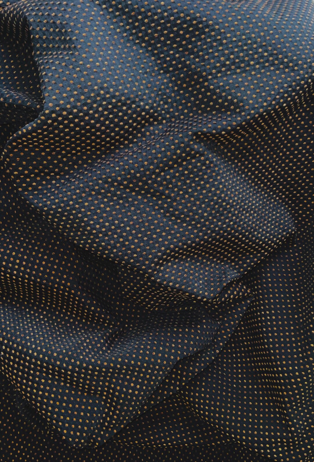 Black Dotted Fabric, by the Yard Upholstery Weight Material, Copper ...