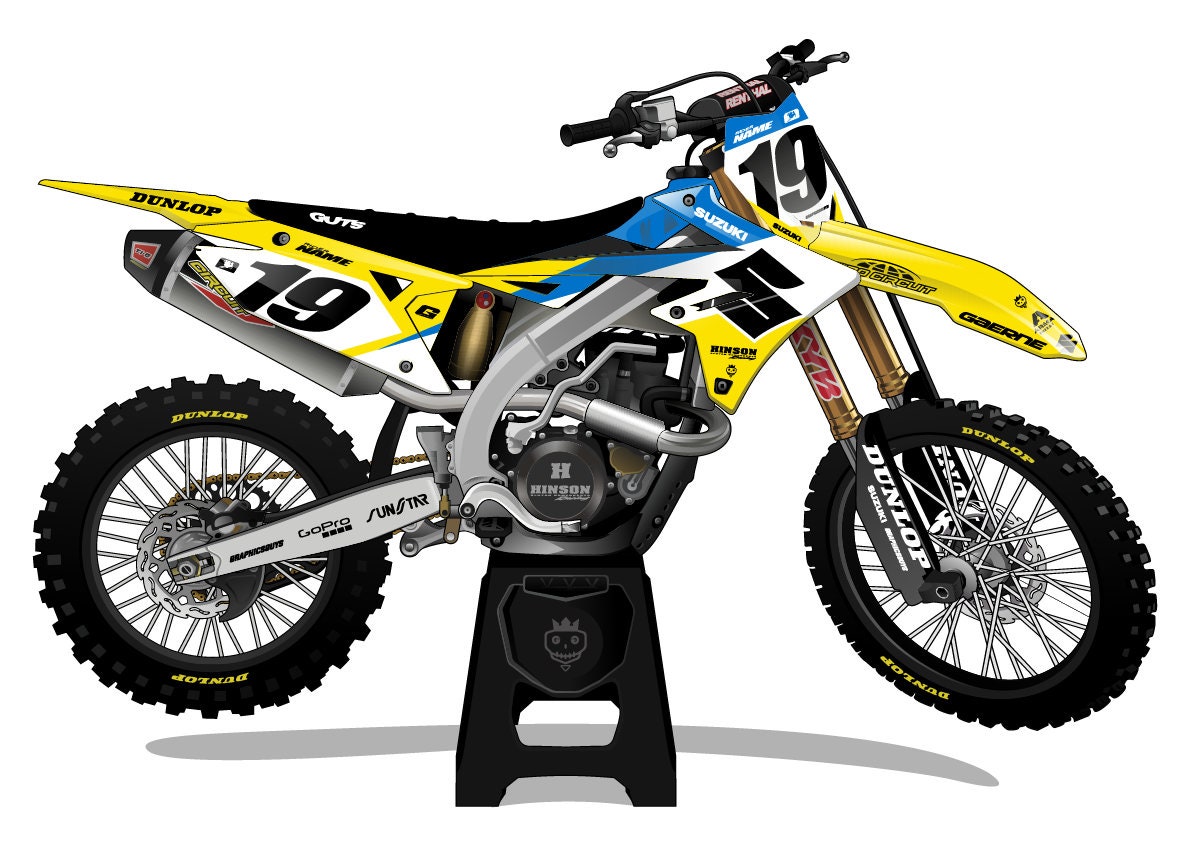 SUZUKI Rmz Factory - Graphics Kit, Motocross Graphics, Decal Kit Custom ...