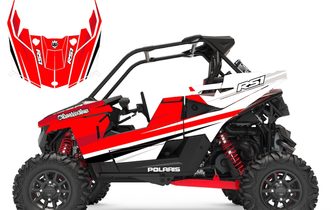 POLARIS RS1 Slash Graphics Kit, Decals, Stickers, Custom, Free Shipping ...