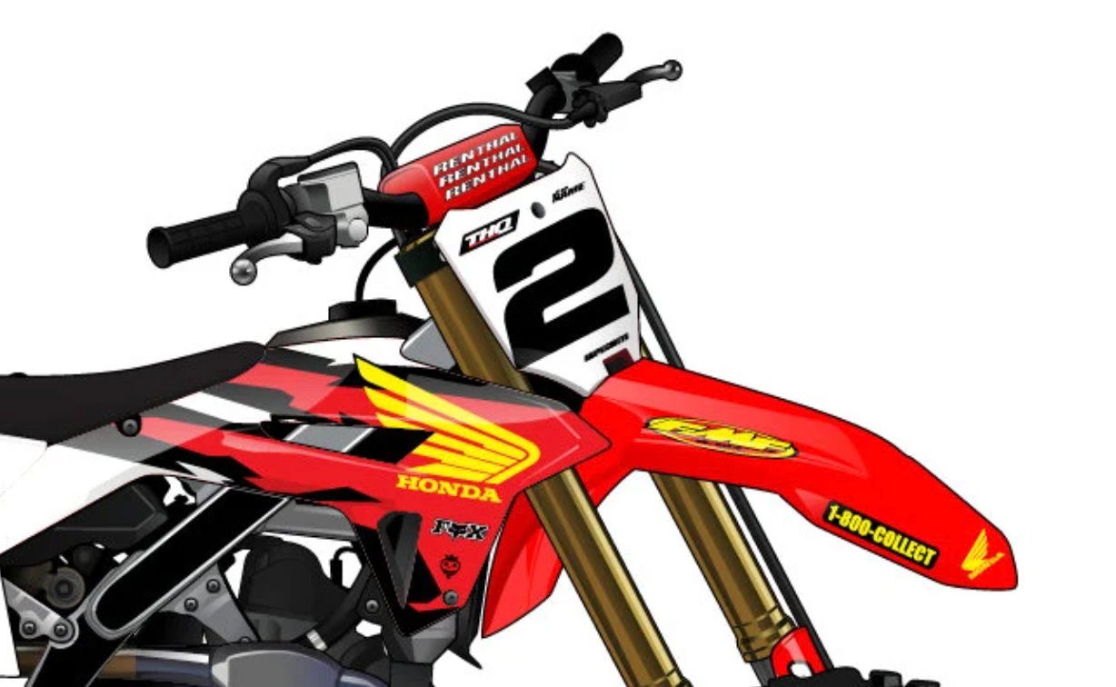 HONDA CRF Retro Mcgrath - Mx Graphics, Moto Graphics, Dirt Bike ...