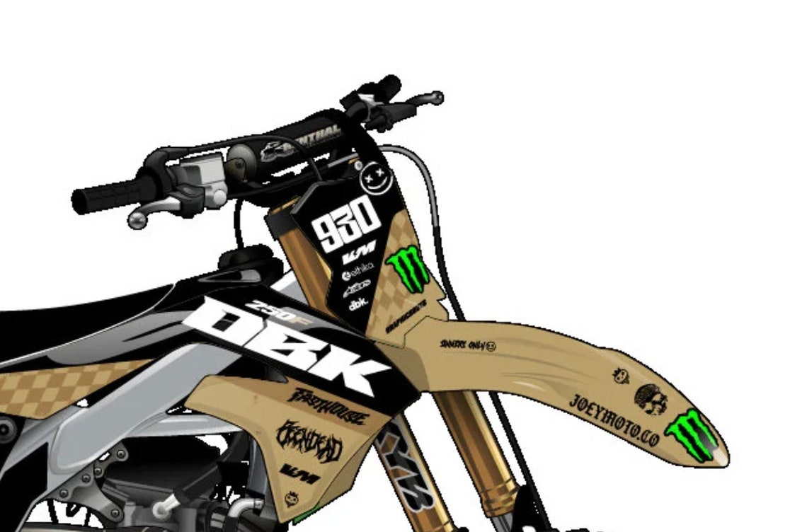 KAWASAKI Cream Checkers - Graphics Kit, Decals, Stickers, Custom, Free ...