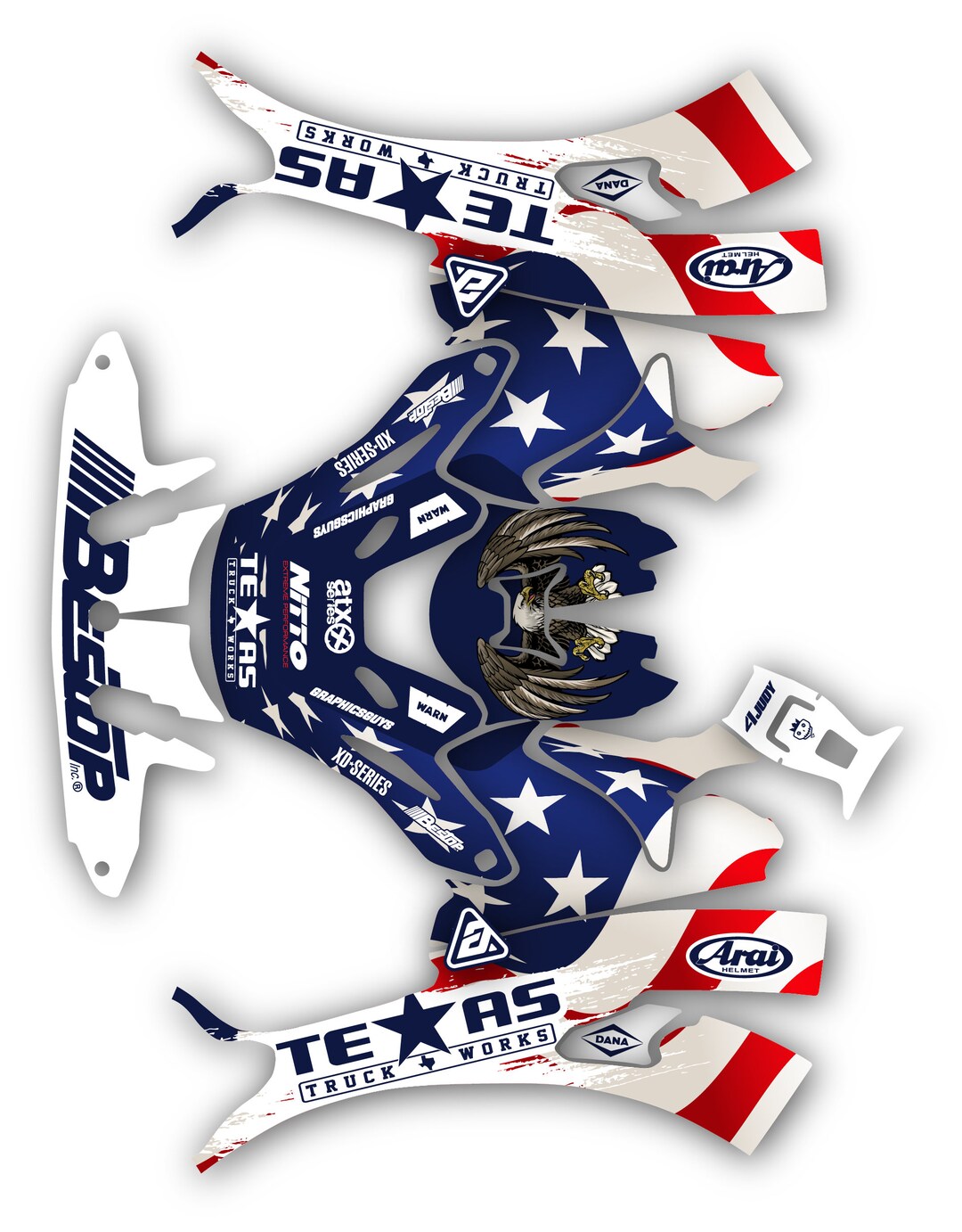 ARAI Helmet Screamin Eagle - Helmet Graphics, Helmet Kit, Helmet Decals ...