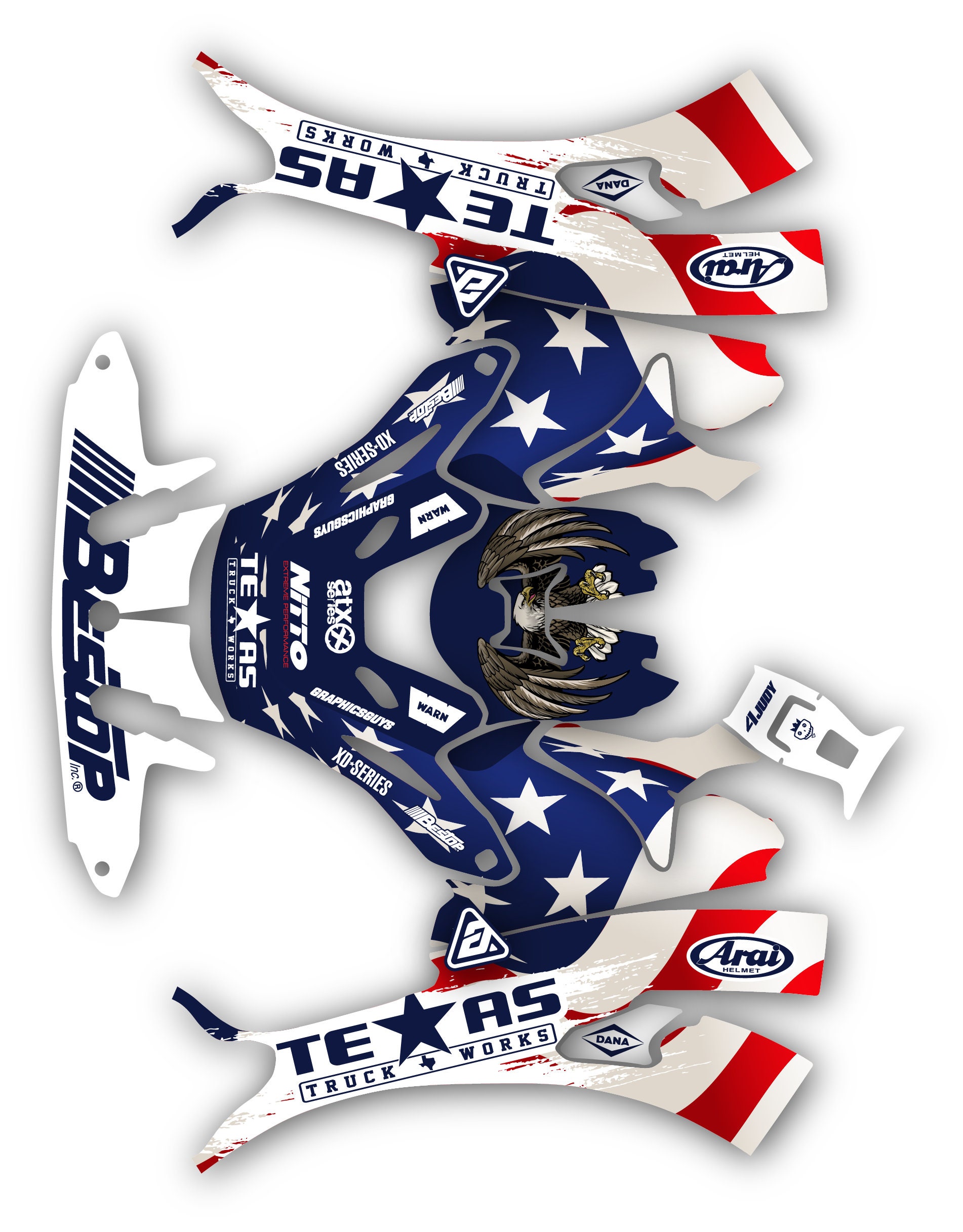 ARAI Helmet Screamin Eagle - Helmet Graphics, Helmet Kit, Helmet Decals ...