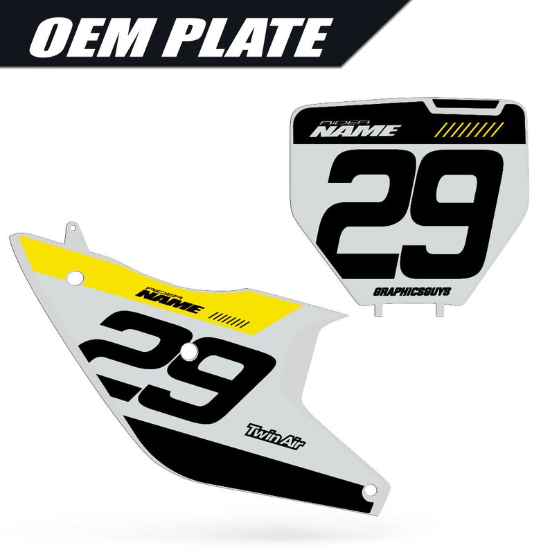 HUSQVARNA Number Plate Decal OEM - Race Numbers, Motocross Numbers ...