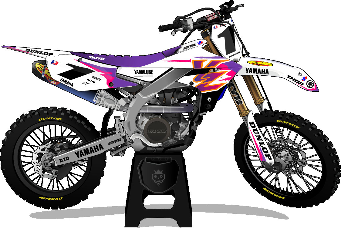 YAMAHA YFZ Retro 1993 - Mx Graphics Kit, Moto Graphics, Dirt Bike ...