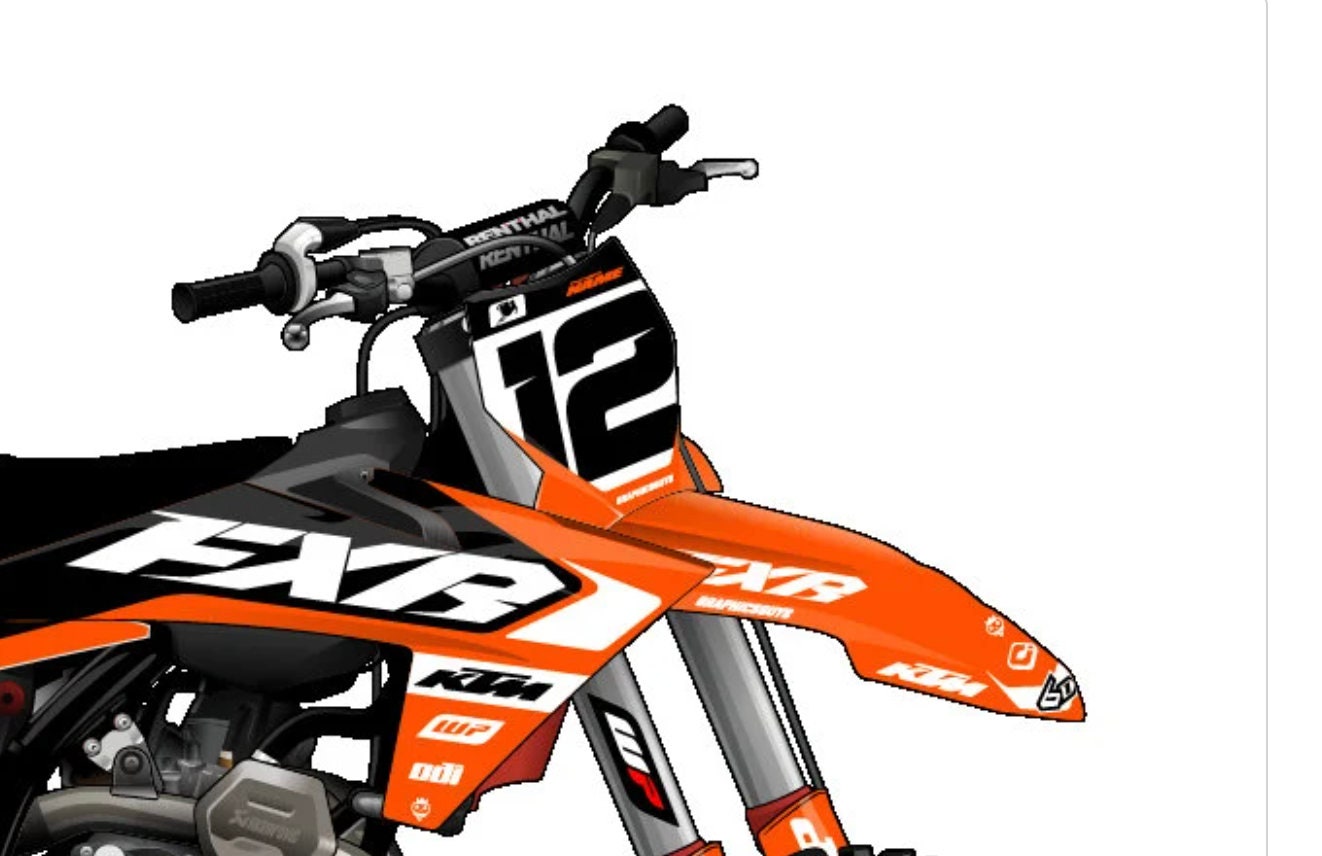 KTM Glide Orange - Graphics Kit, Motocross Graphics, Decal Kit Custom ...