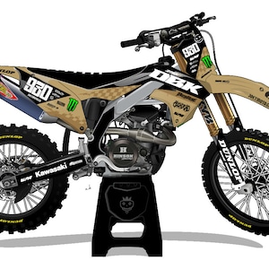 KAWASAKI Cream Checkers - Graphics Kit, Decals, Stickers, Custom, Free ...