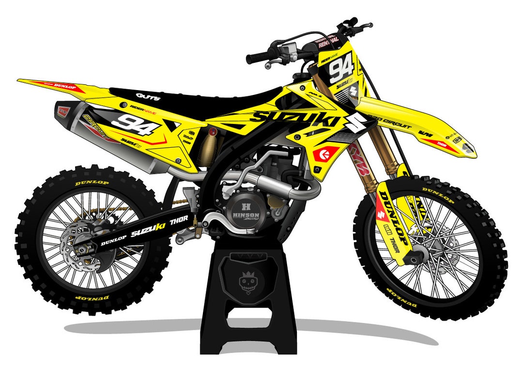 SUZUKI Rmz Sharp Yellow - Graphics Kit, Decals, Stickers, Custom, Free ...