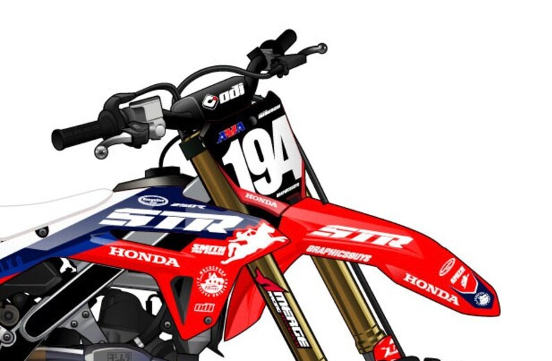 HONDA CRF STR - Mx Graphics Kit, Moto Graphics, Dirt Bike Graphics Kit ...