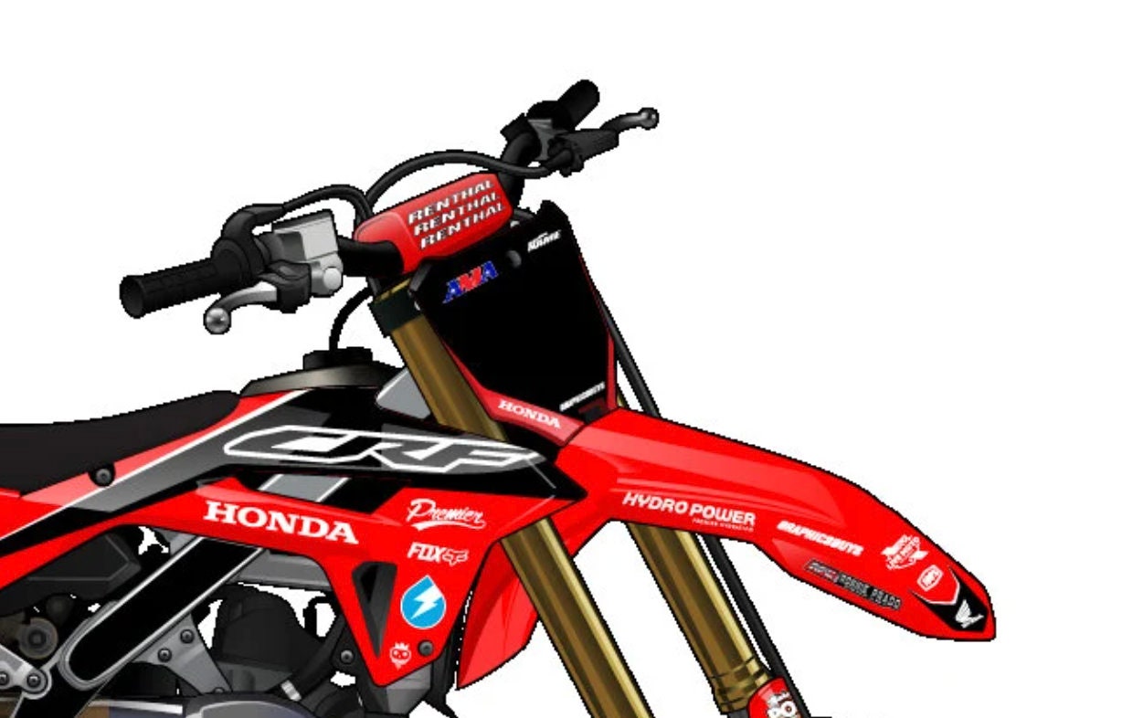HONDA CRF Factory - Mx Graphics Kit, Moto Graphics, Dirt Bike Graphics ...