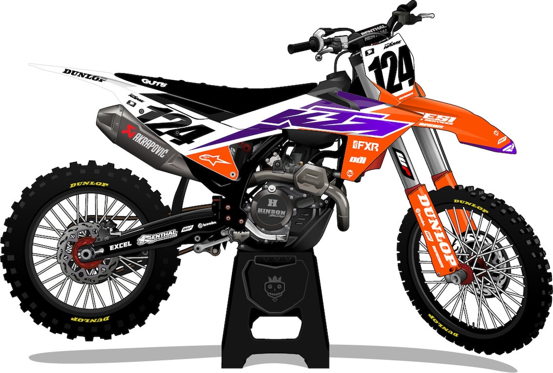 KTM Flex Purple - Graphics Kit, Motocross Graphics, Decal Kit Custom ...