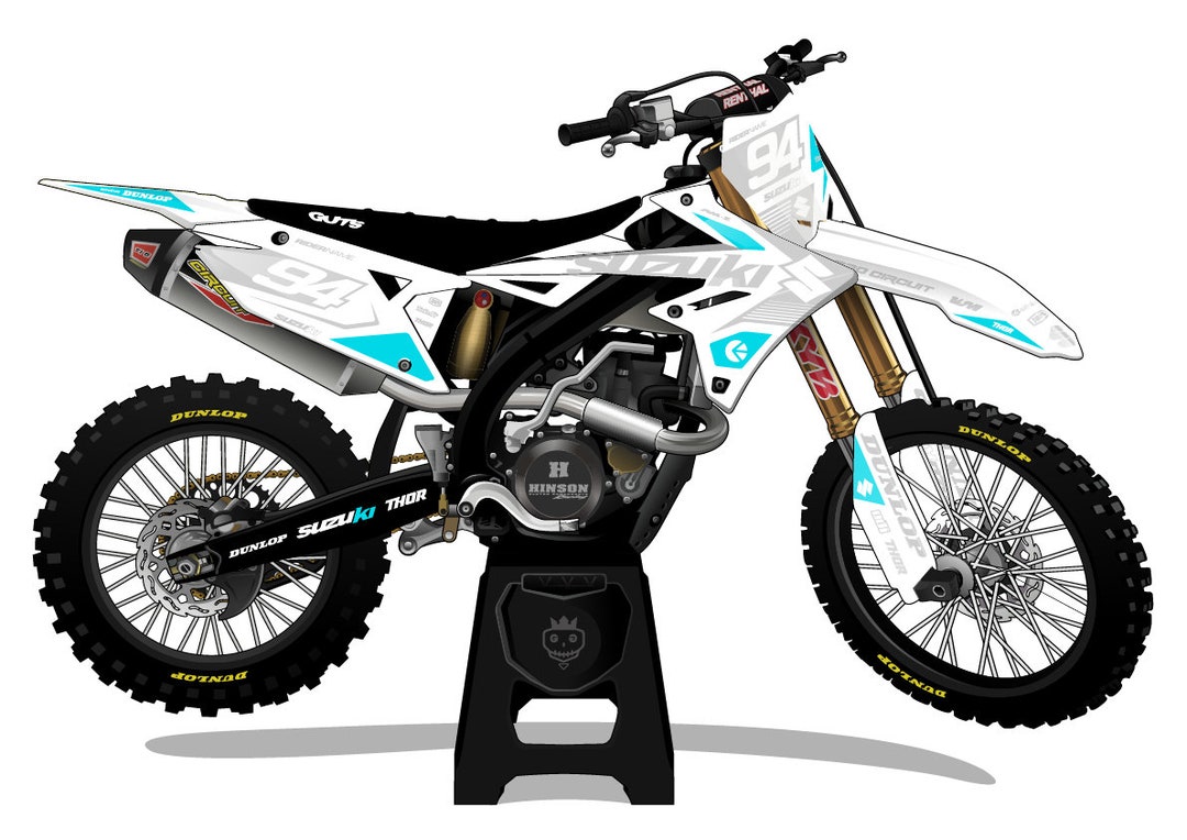 SUZUKI RMZ Sharp Frost - Graphics Kit, Decals, Stickers, Custom, Free ...
