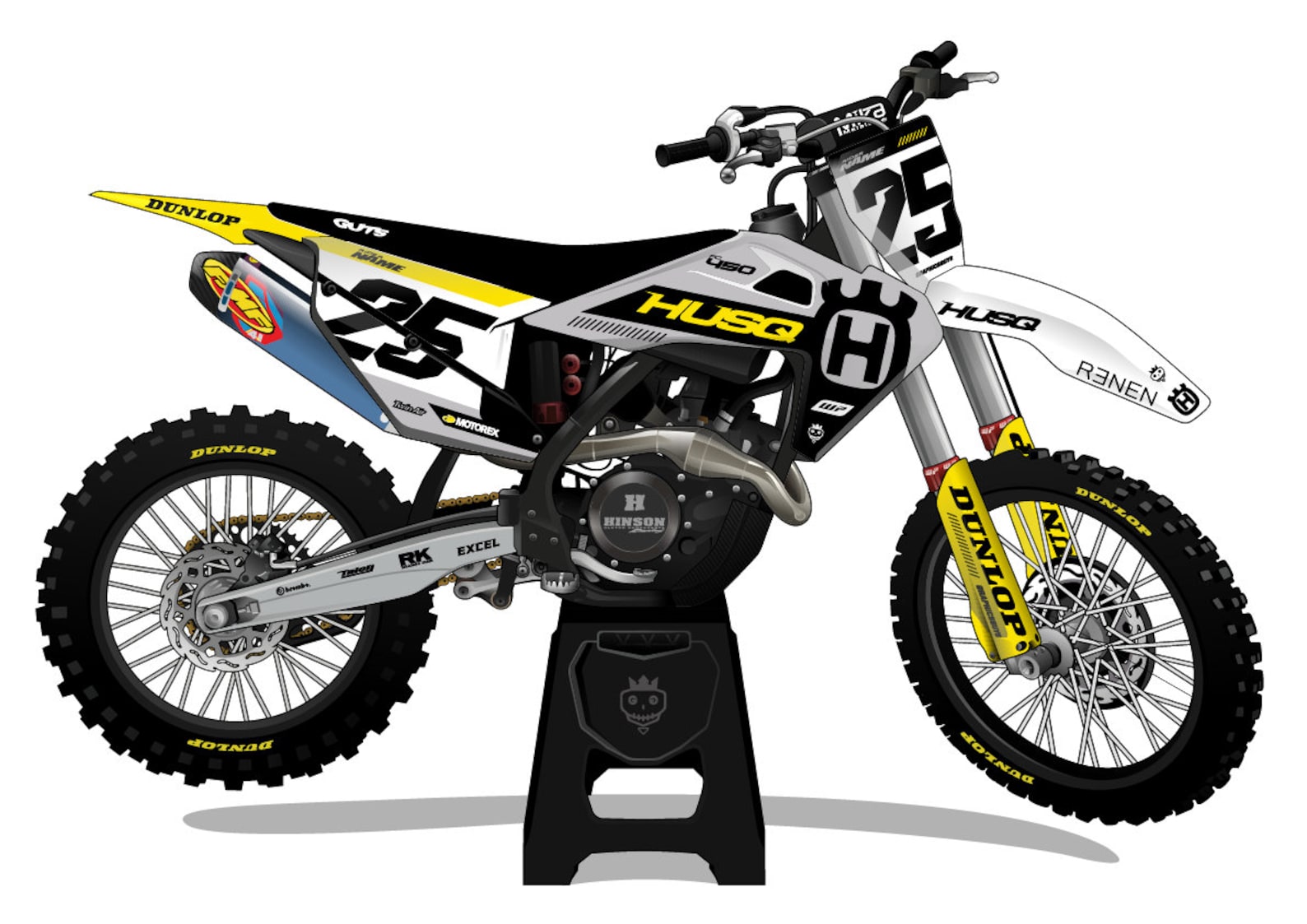 HUSQVARNA Factory - Mx Graphics Kit, Moto Graphics, Dirt Bike Graphics ...