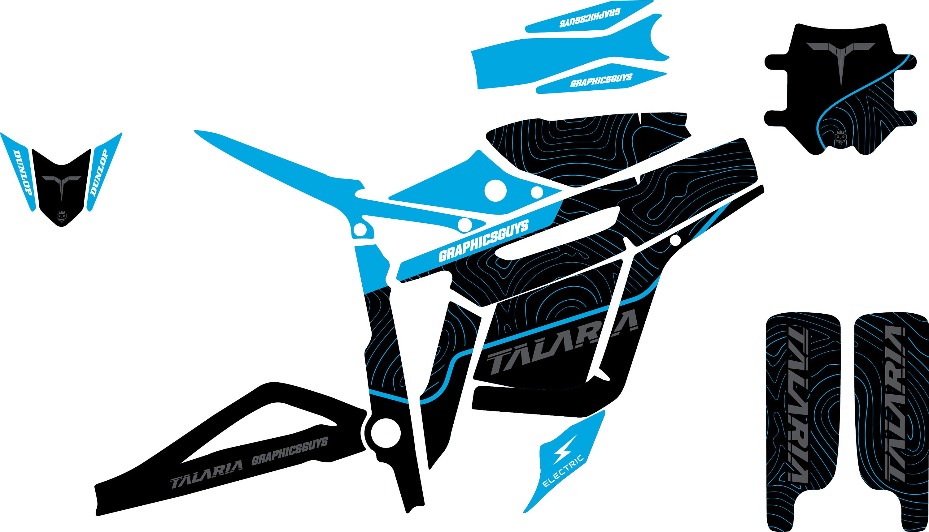 TALARIA Tron Topo Graphics - Bike NOT Included, Talaira Decals ...