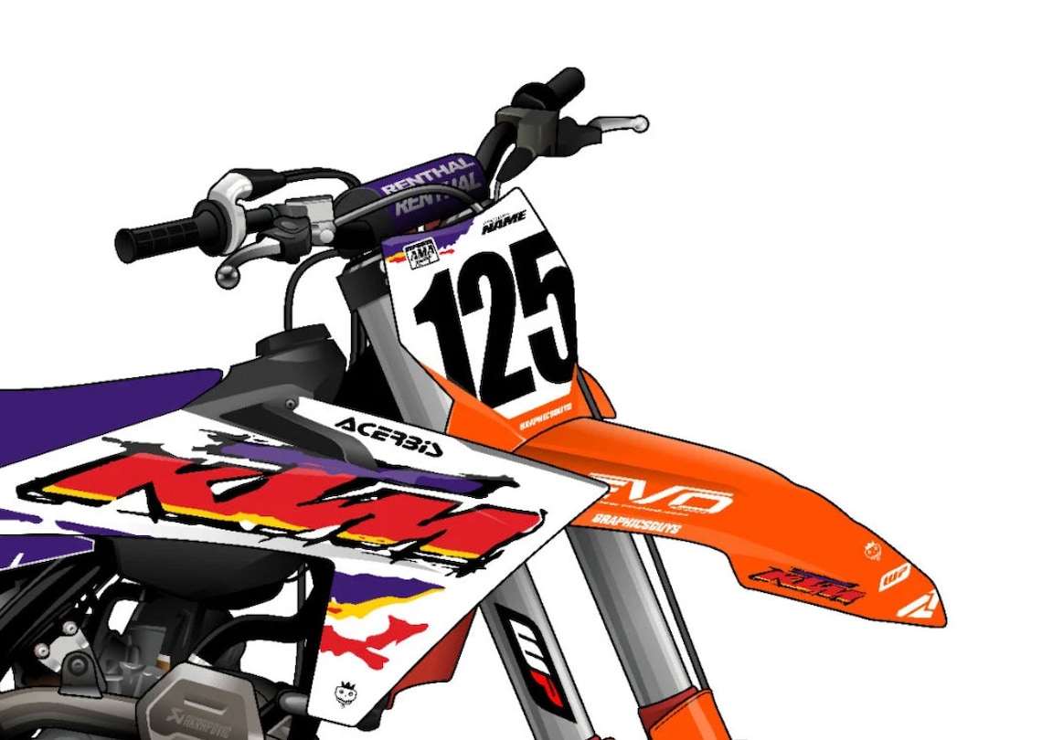 KTM Retro - Graphics Kit, Motocross Graphics, Decal Kit Custom, Free ...