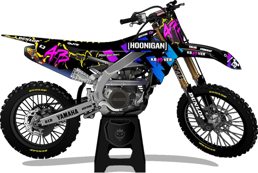 YAMAHA KB43 Mx Graphics Kit, Moto Graphics, Dirt Bike Graphics Kit ...