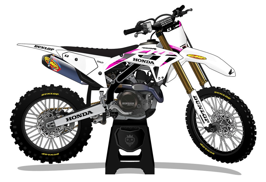 HONDA CRF OEM Pink - Mx Graphics Kit, Moto Graphics, Dirt Bike Graphics ...