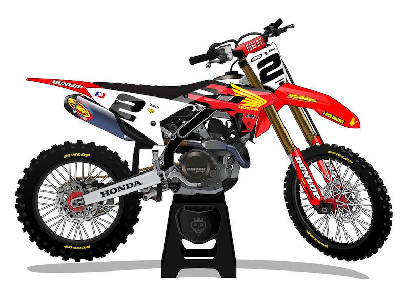 HONDA CRF Retro Mcgrath Mx Graphics, Moto Graphics, Dirt Bike Graphics ...