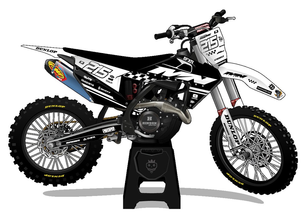 HUSQVARNA Checkers - Mx Graphics Kit, Moto Graphics, Dirt Bike Graphics ...