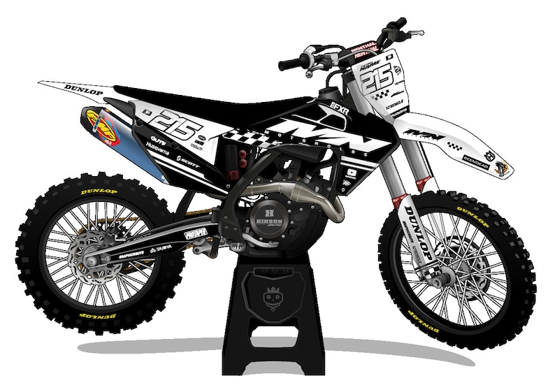 HUSQVARNA Checkers - Mx Graphics Kit, Moto Graphics, Dirt Bike Graphics ...