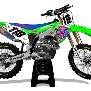 KAWASAKI Retro - Graphics Kit, Motocross Graphics, Decal Kit Custom ...