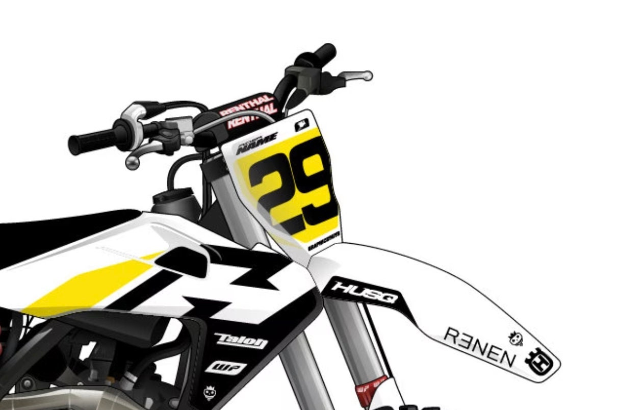 HUSQVARNA Power Yellow - Mx Graphics Kit, Moto Graphics, Dirt Bike ...