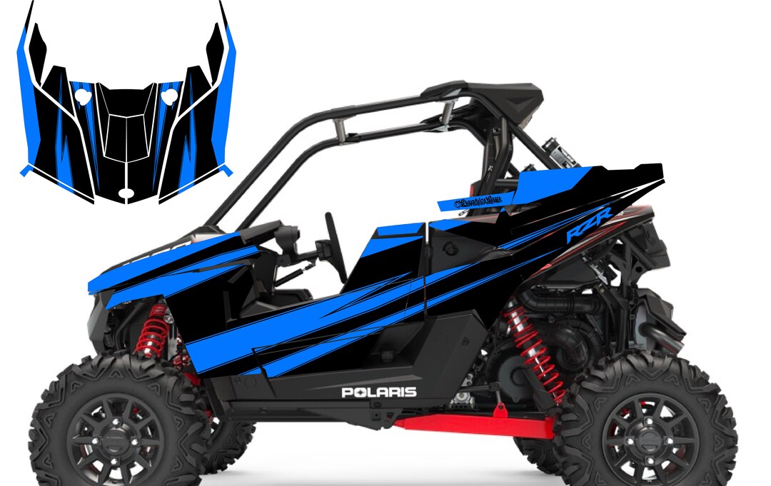POLARIS RS1 Attack Blue - Utv Graphics Kit, Polaris Rzr Kit, Polaris ...