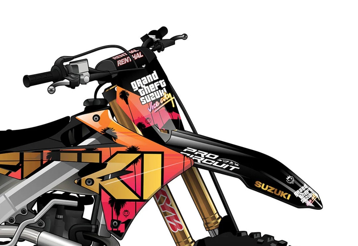 SUZUKI RMZ Vice City - Graphics Kit, Motocross Graphics, Decal Kit ...