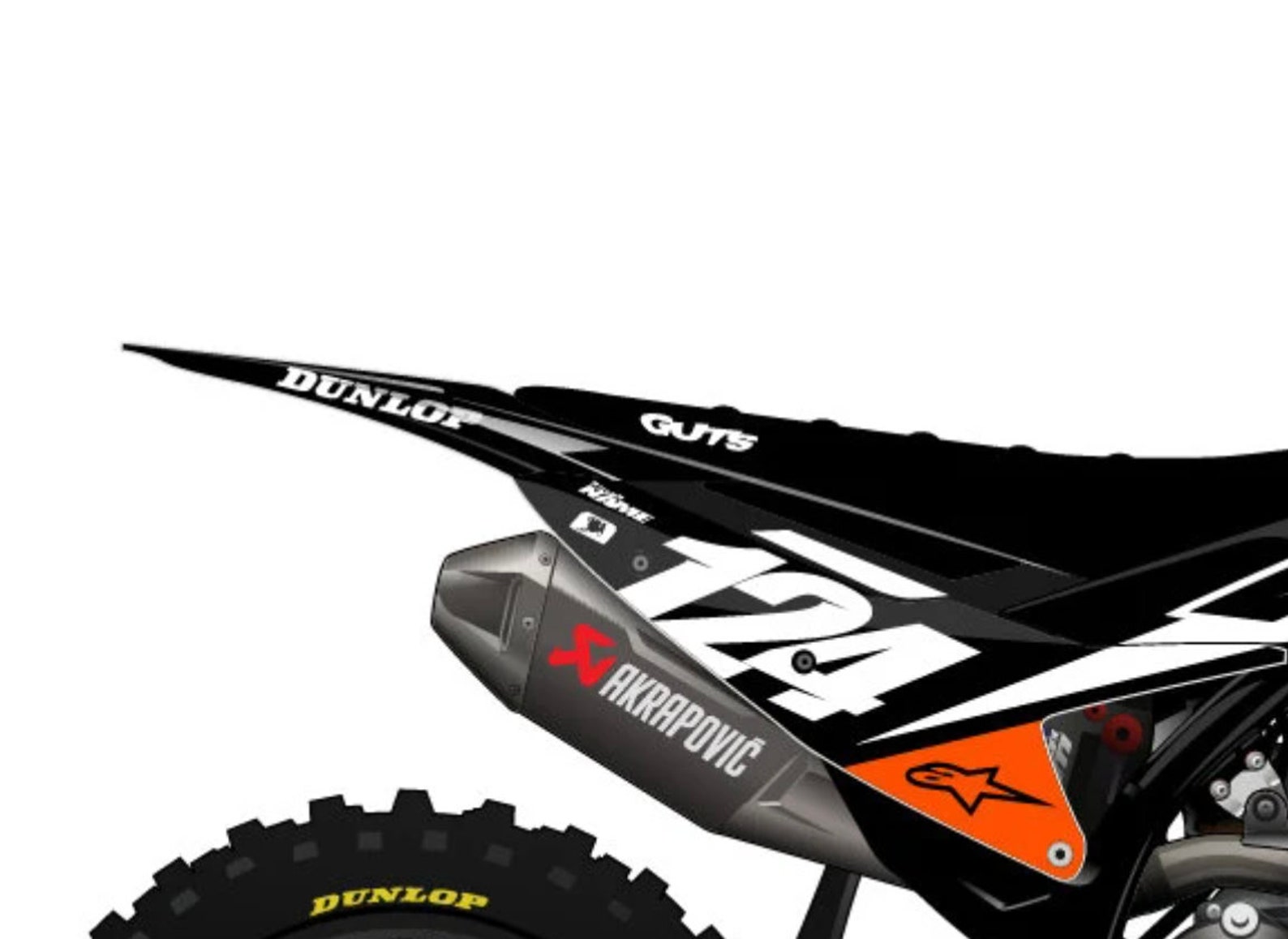 KTM Flex Black/white - Graphics Kit, Motocross Graphics, Decal Kit ...