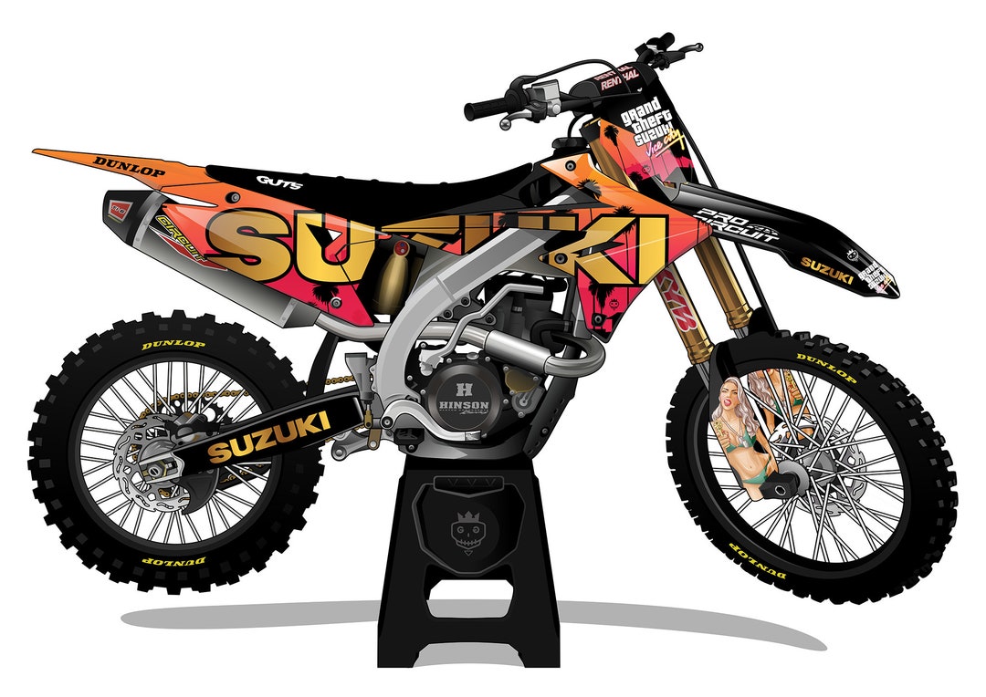 SUZUKI RMZ Vice City - Graphics Kit, Motocross Graphics, Decal Kit ...
