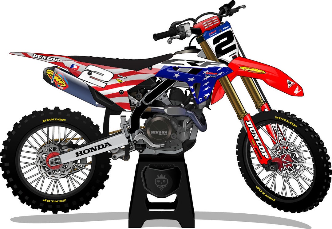 HONDA CRF Mx of Nations - Mx Graphics Kit, Dirt Bike Graphics Kit, Bike ...