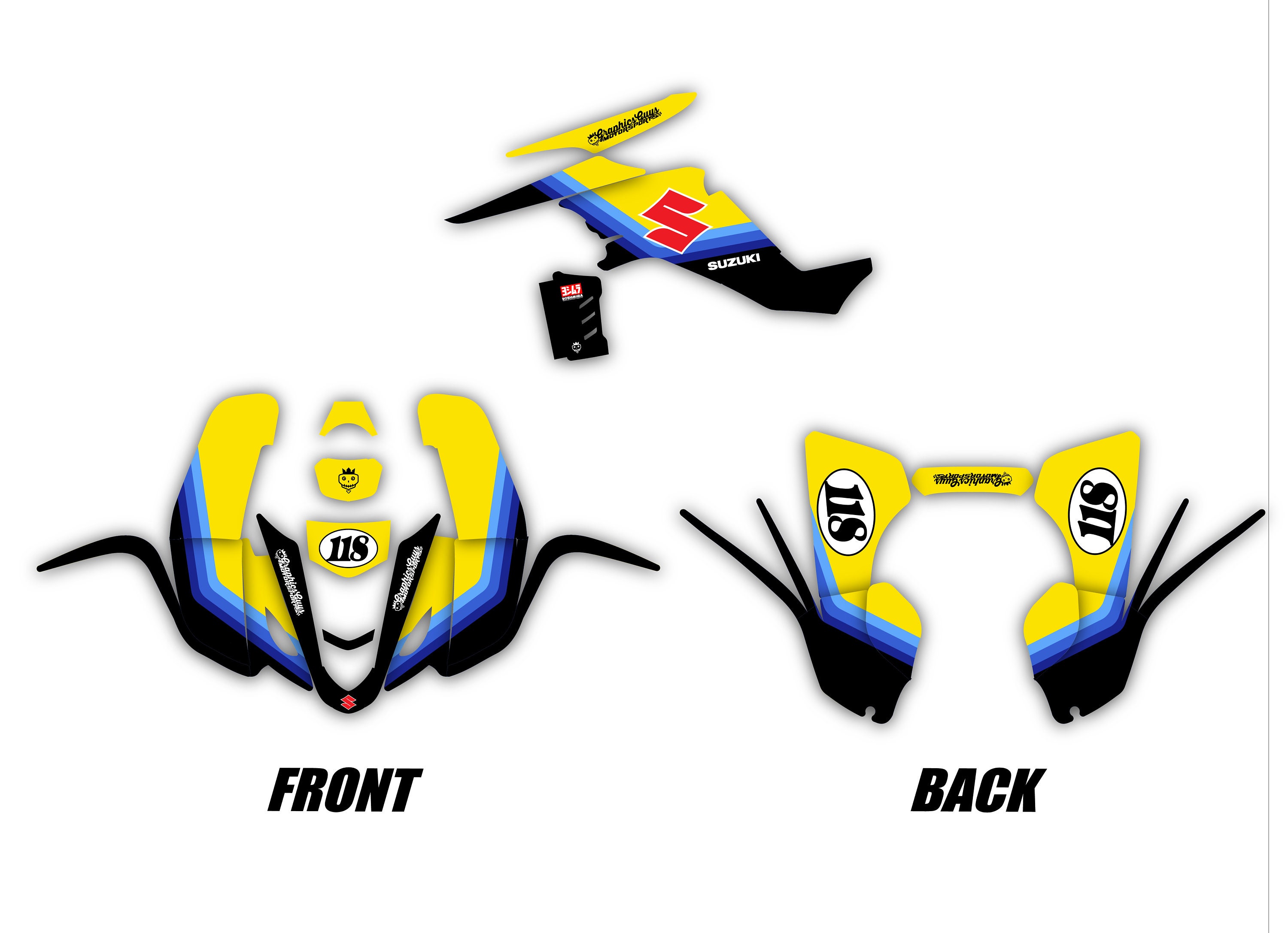 SUZUKI LTZ400 Retro - ATV Graphics Kit, 4x4 Decal Kit, Atv Decal Kit ...