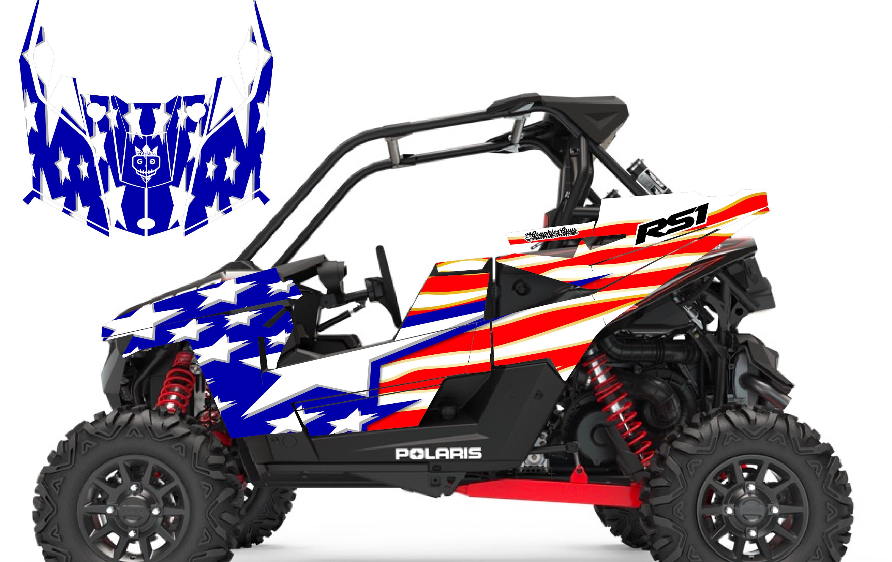 POLARIS RS1 Merica Decal Kit - Utv Graphics Kit, Polaris Rs1 Kit ...