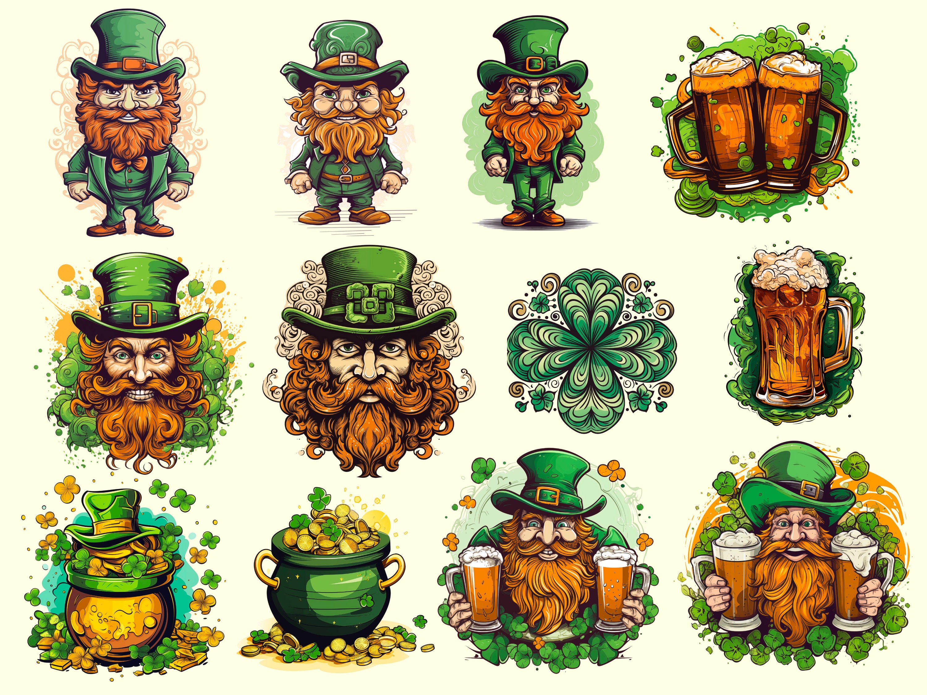 St. Patrick's Day Clipart , Leprechaun Clipart, Gold Coin Clipart ...