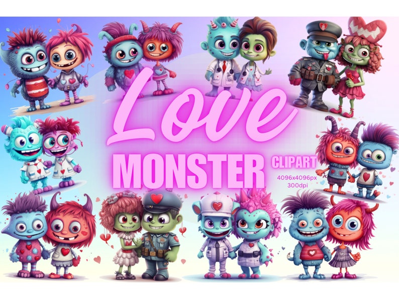 Love Monster Clipart, Monster Clipart, Monster, Valentine Clipart ...