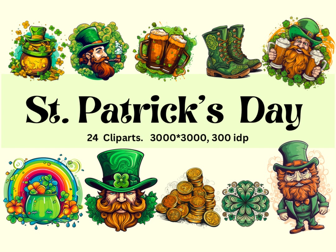 St. Patrick's Day Clipart , Leprechaun Clipart, Gold Coin Clipart ...