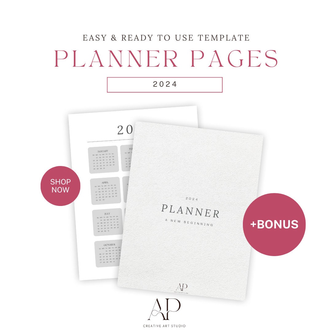Basic Simple Planner 2024 Digital Planner Classic 2024 Basic Simple ...
