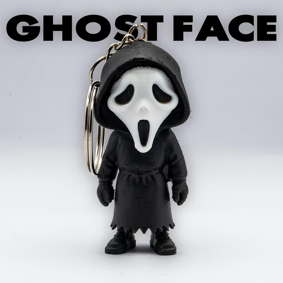 3D Printed Ghostface Keychain – Scream Movie Accessory - Etsy