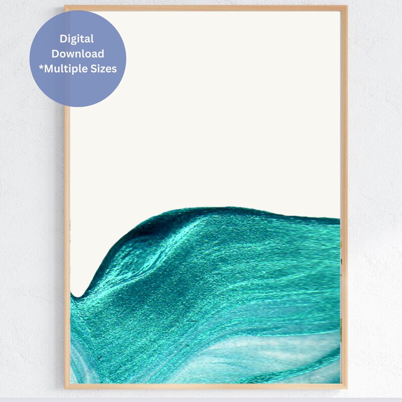 3-piece Wave Digital Art Set Modern Abstract Wall Art Prints Instant ...