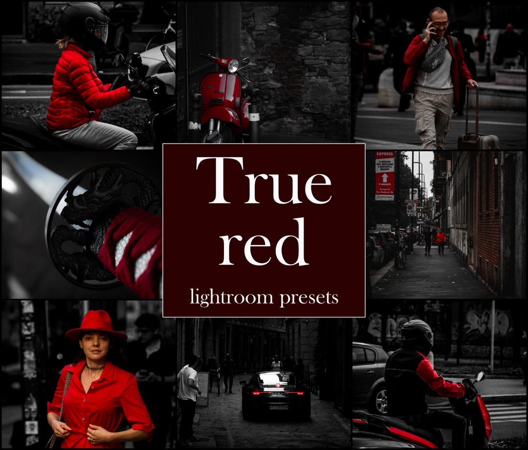 15 Presets for Lightroom Desktop and Lightroom Mobile, True Red Presets ...