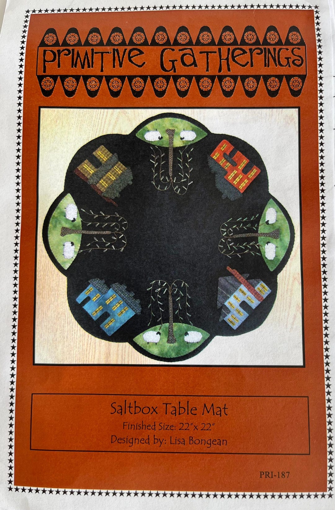 Saltbox Wool Table Mat Kit From Primitive Gatherings by Lisa Bongean - Etsy