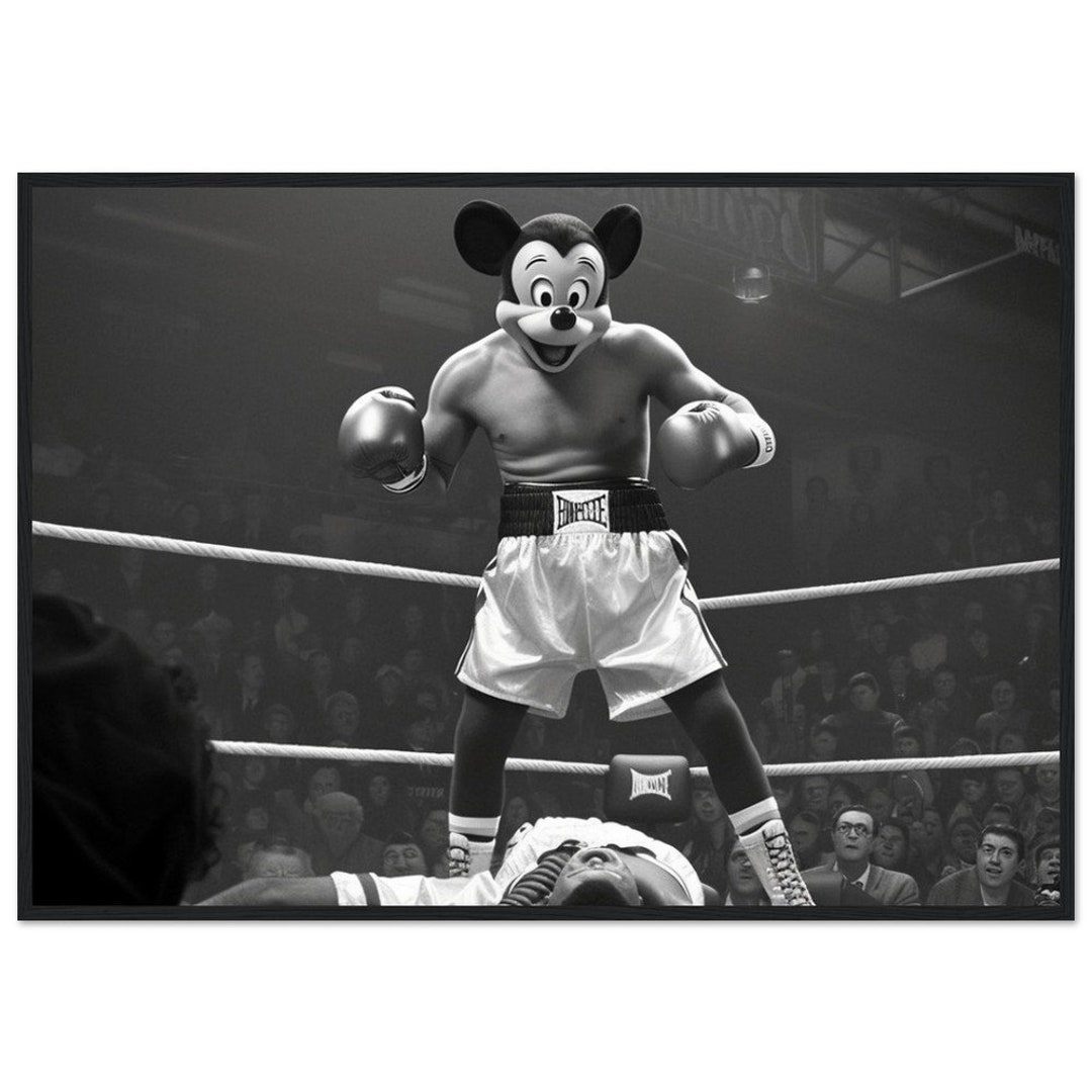 Mickey Mouse Boxing Portrait Pop Art Mural Framed Poster - Etsy