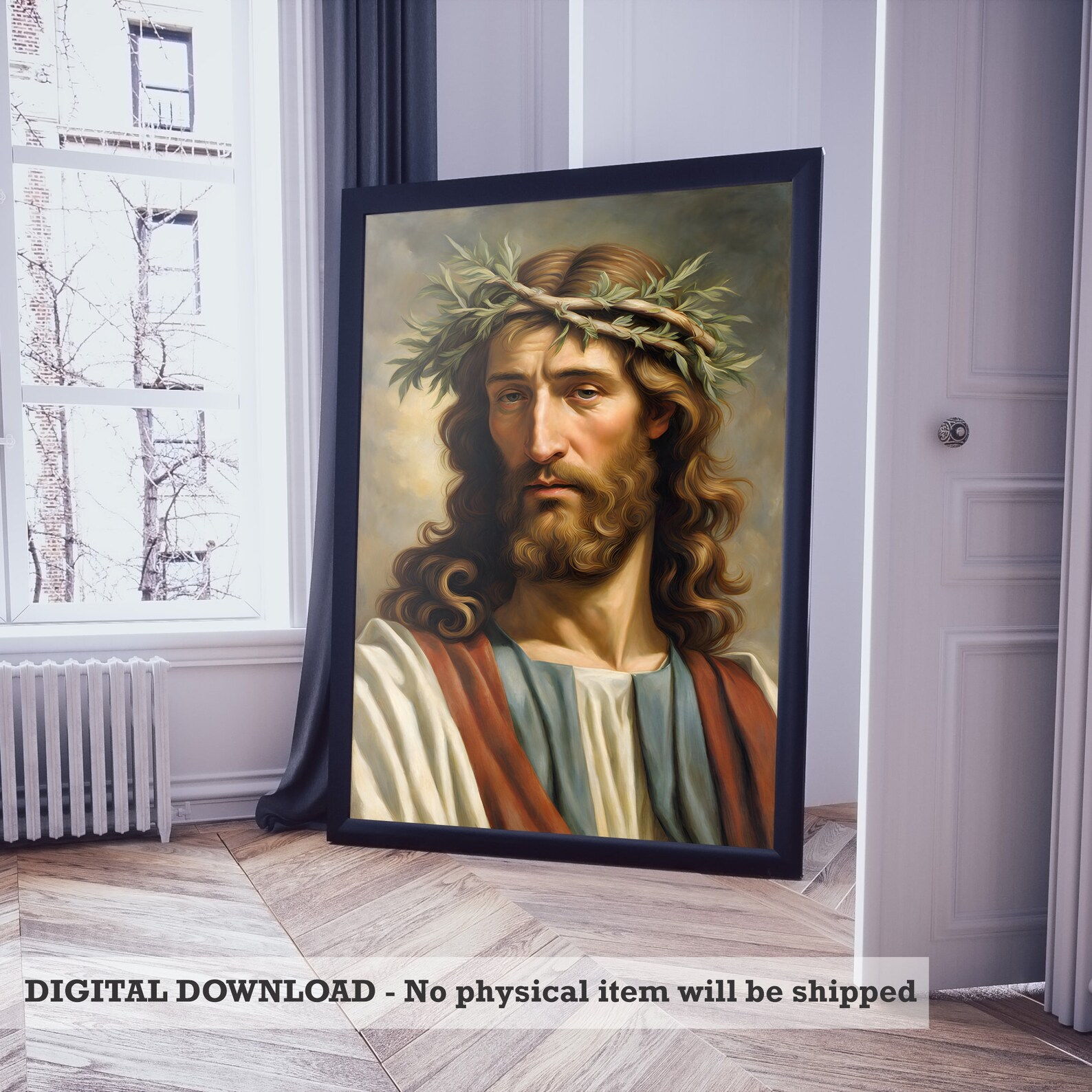 Sad Jesus Looking at You - Printable Wall Art - Digital Download - Wall ...
