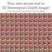 Hidden MOTIVATIONAL Positive Secret Message in 3D Stereogram Printed ...