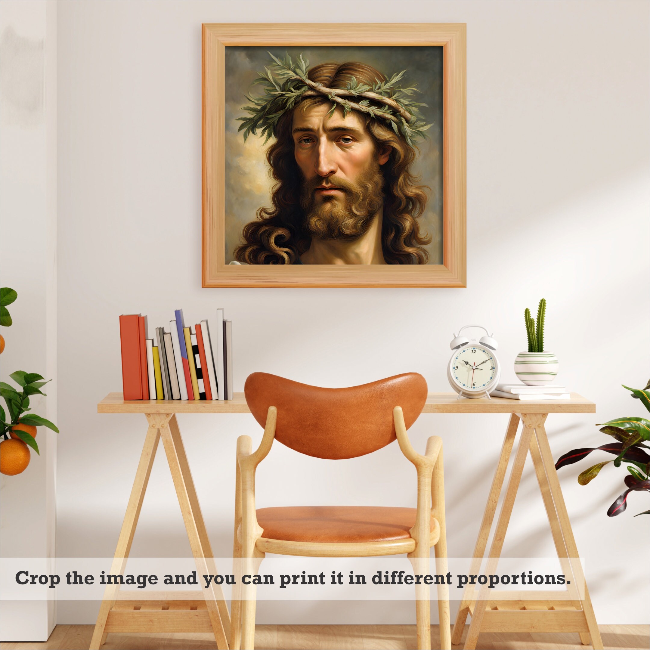 Sad Jesus Looking at You - Printable Wall Art - Digital Download - Wall ...