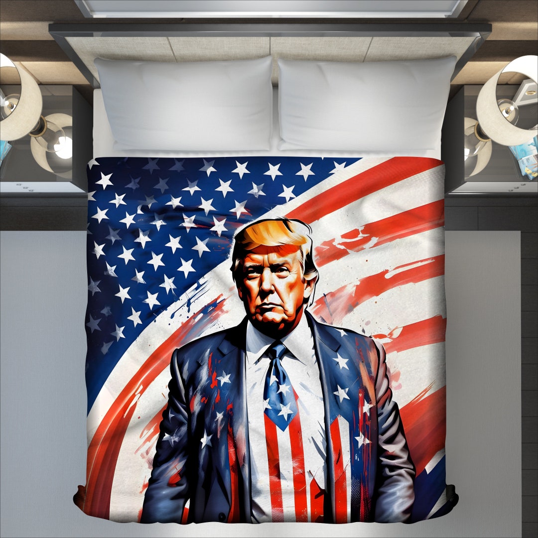 Trump 2024 - USA Flag - Red White Blue - President Election - Fleece ...