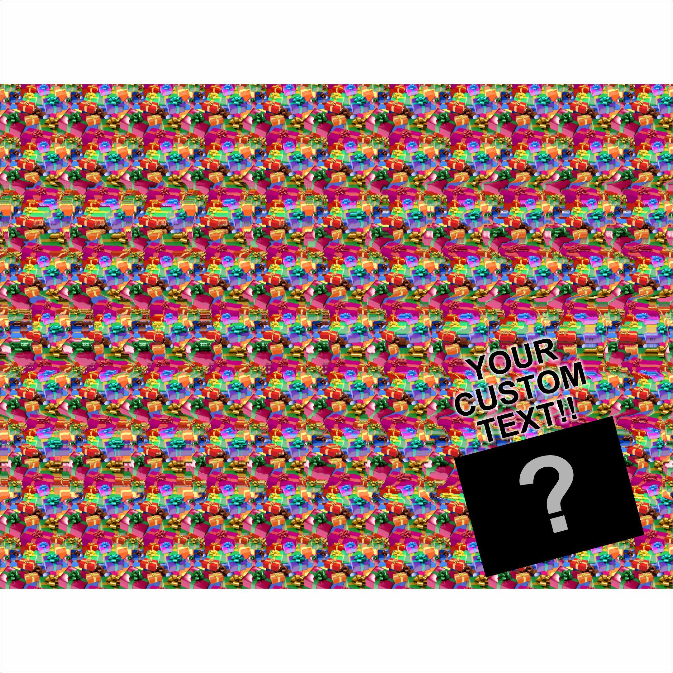 Hidden MOTIVATIONAL Positive Secret Message in 3D Stereogram Printed ...